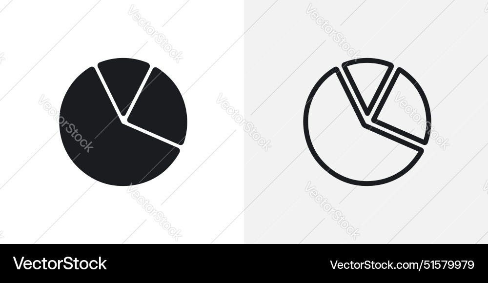 Chart pie icon set Royalty Free Vector Image - VectorStock