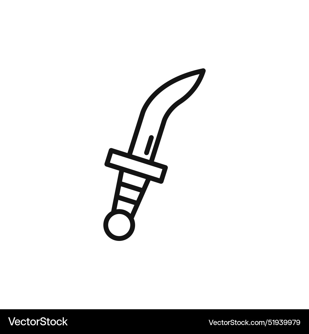 Dagger icon logo sign outline Royalty Free Vector Image