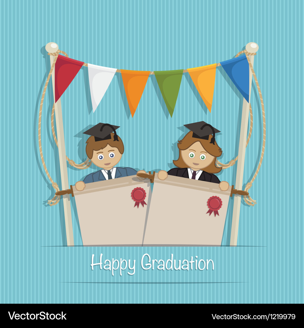 Happy graduation Royalty Free Vector Image - VectorStock