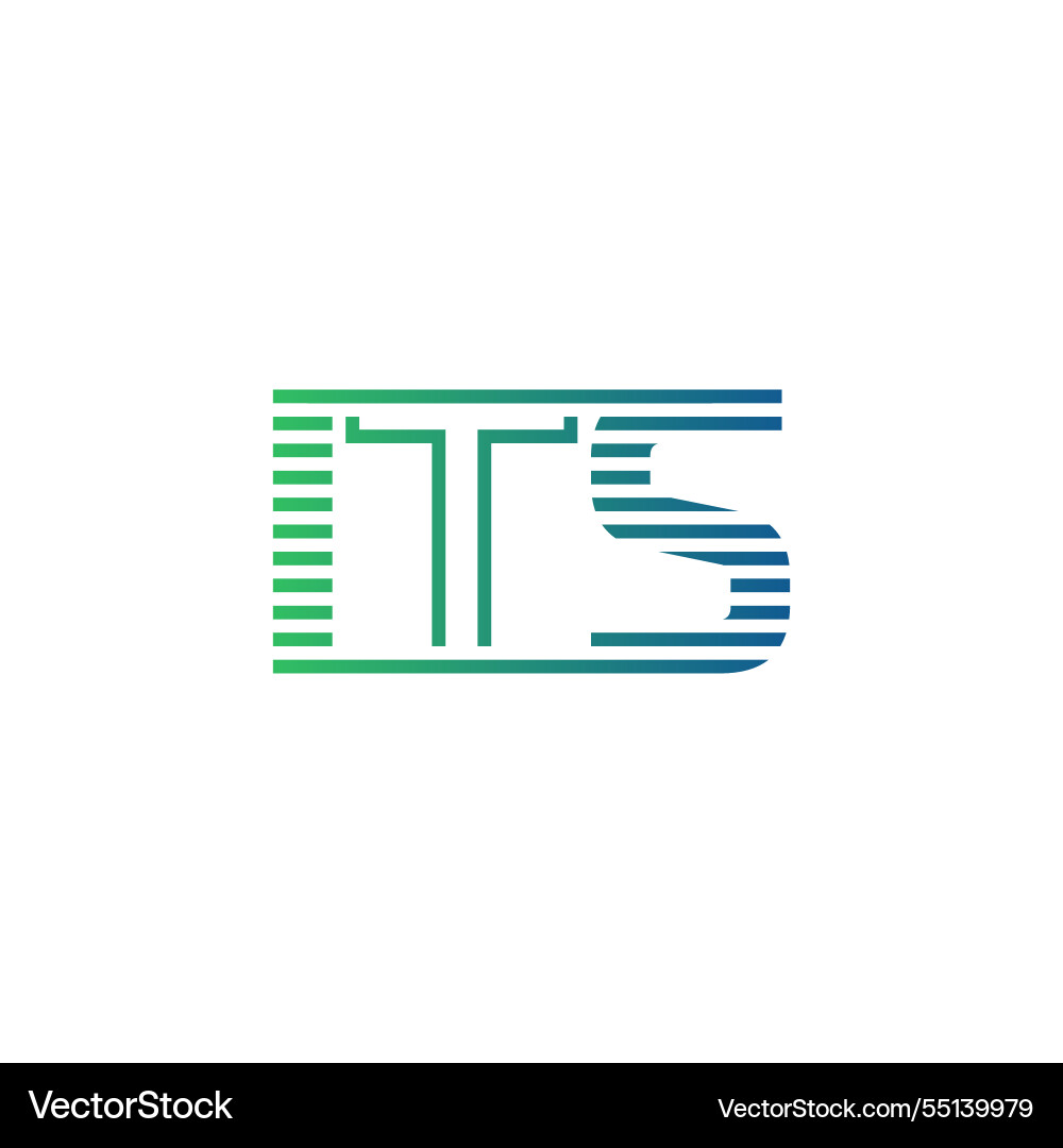 Modern its logo design letter minimalist Vector Image
