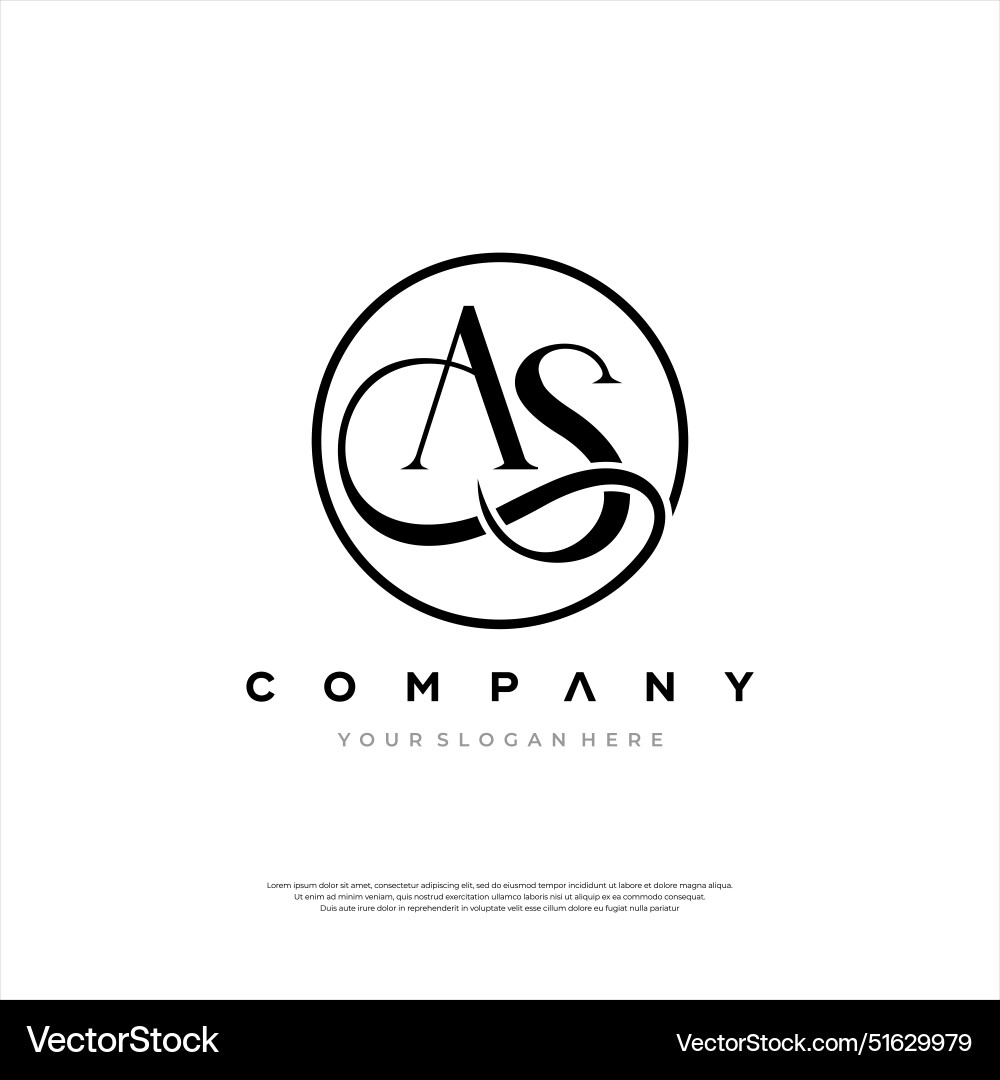 Sophisticated as monogram logo Royalty Free Vector Image