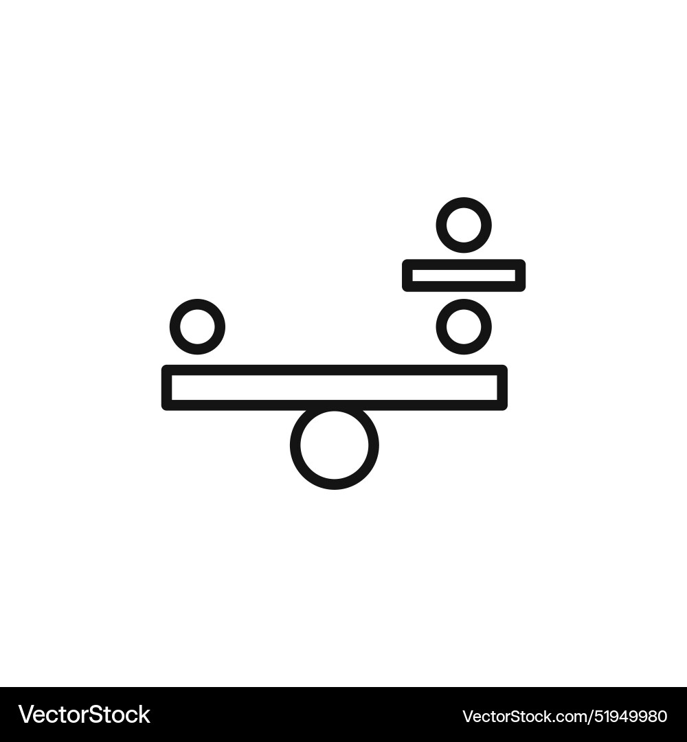 Balancing logo sign outline Royalty Free Vector Image