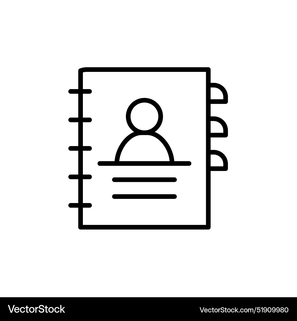 Contact address book icon ideal for personal Vector Image