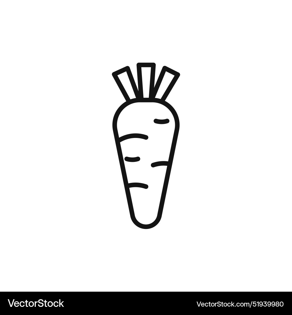 Daikon icon logo sign outline Royalty Free Vector Image