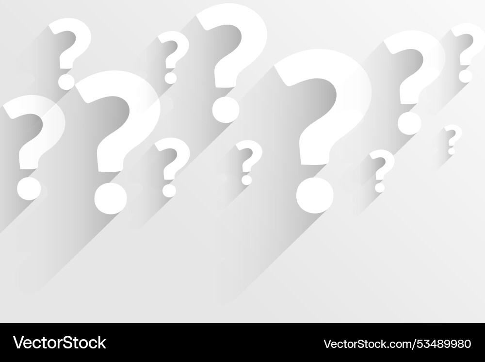 Elegant question mark sign template with shadow Vector Image