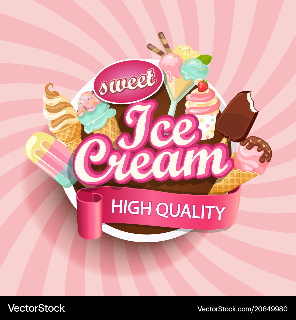 Ice Cream Shop Label & Emblem Royalty Free Vector Image