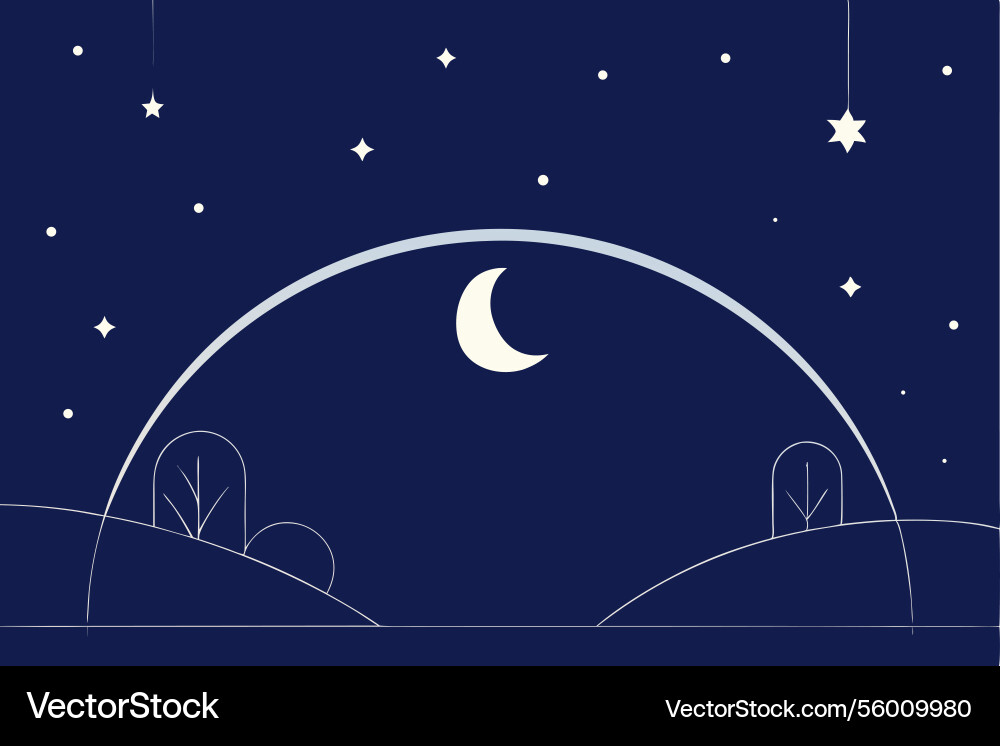 Islamic elements background featuring mosque Vector Image