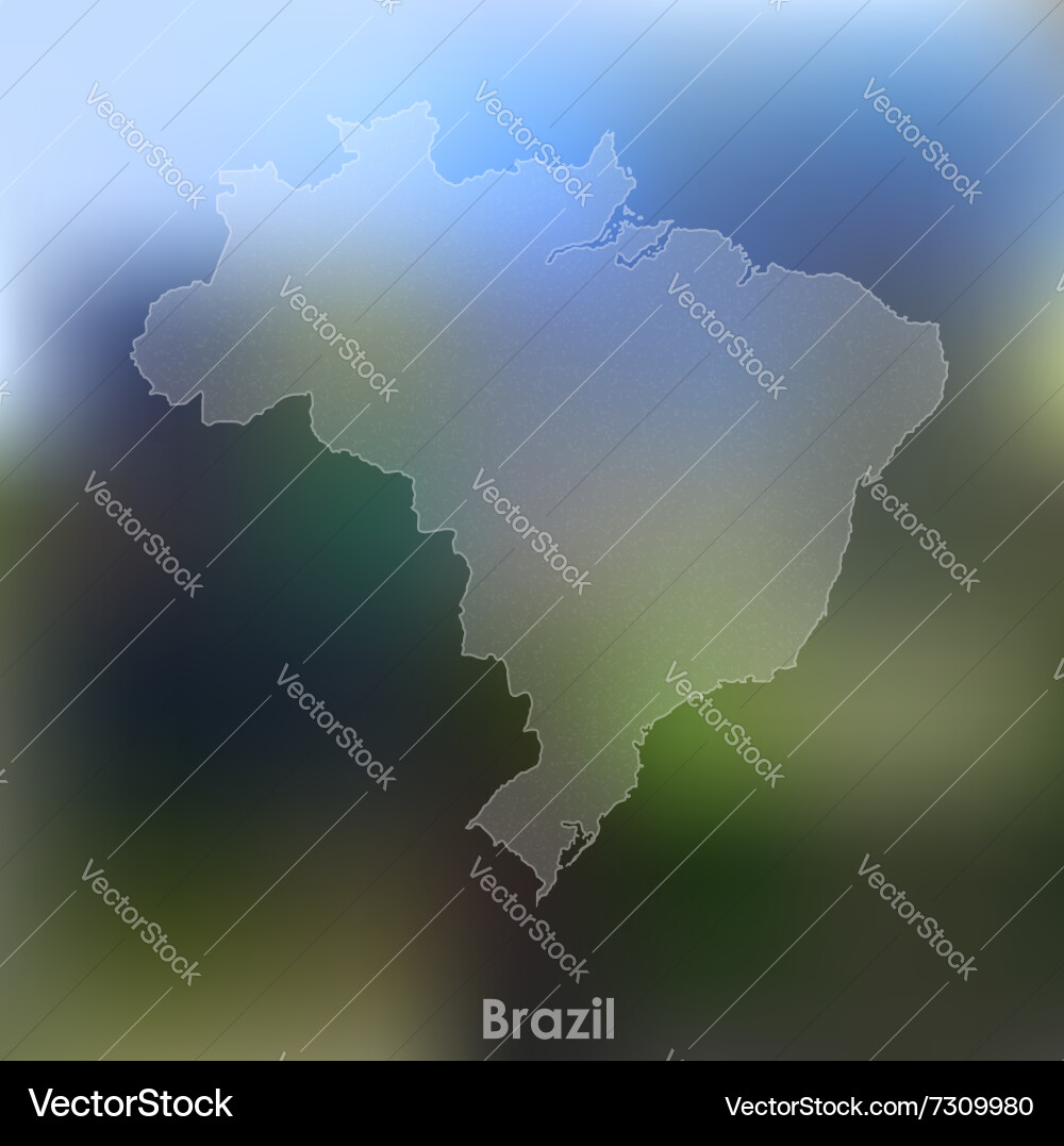 Map of brazil Royalty Free Vector Image - VectorStock