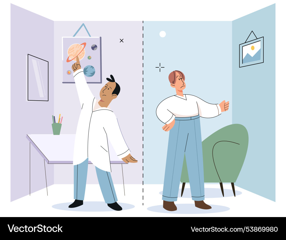 Personal space establishing clear boundaries Vector Image