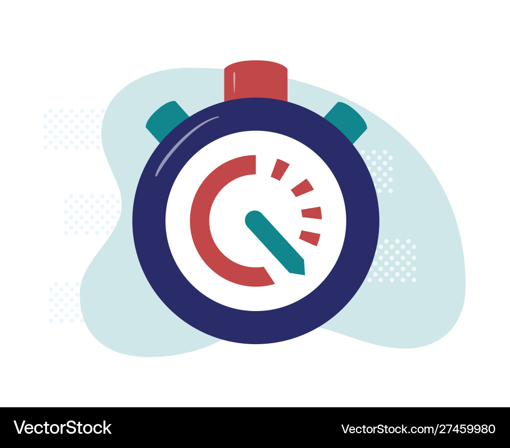 Stopwatch deadline time concept measurement Vector Image