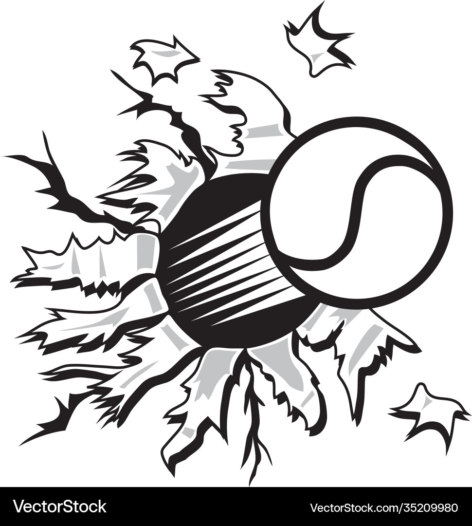 Tennis ball Royalty Free Vector Image - VectorStock