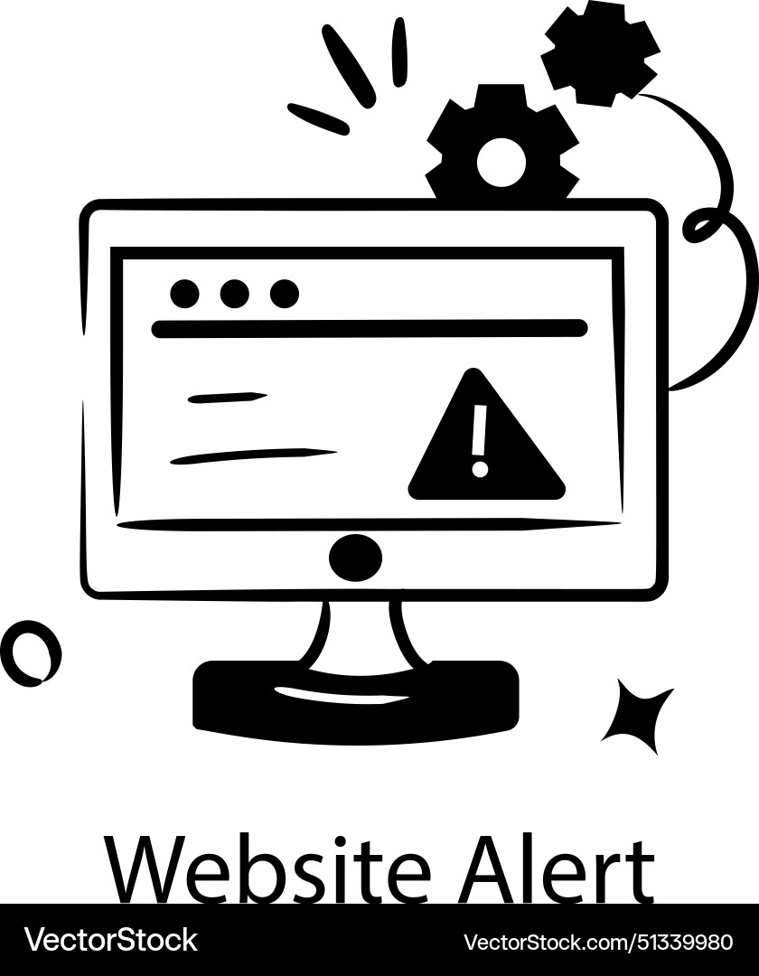 Website alert Royalty Free Vector Image - VectorStock