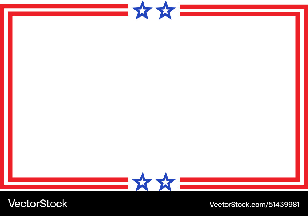 America american flag square frame banner badge Vector Image