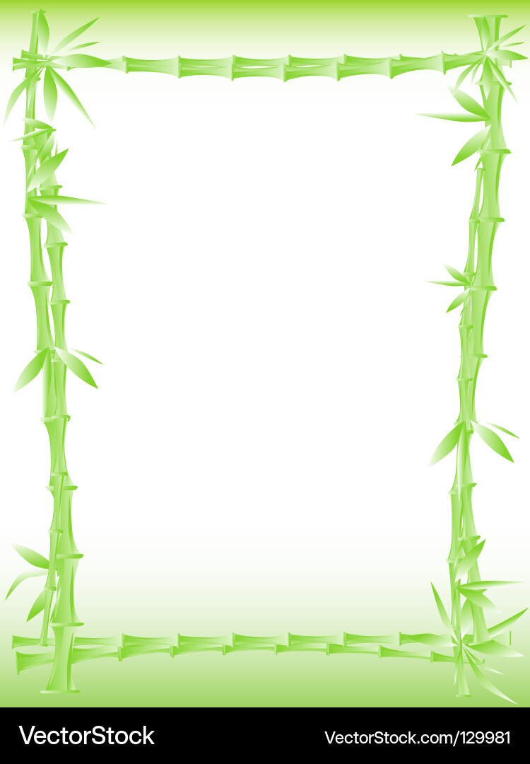 Bamboo border Royalty Free Vector Image - VectorStock
