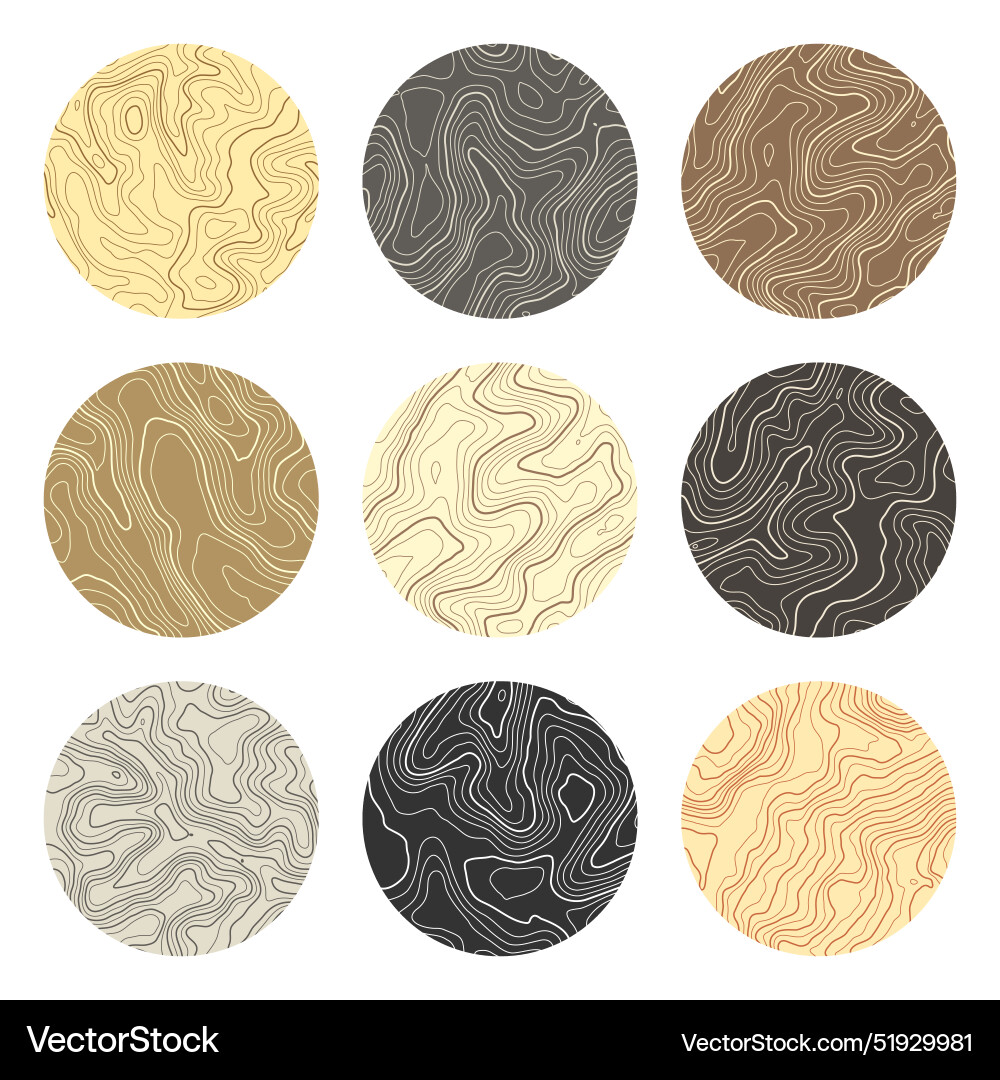 Colorful topographic map with contour lines Vector Image