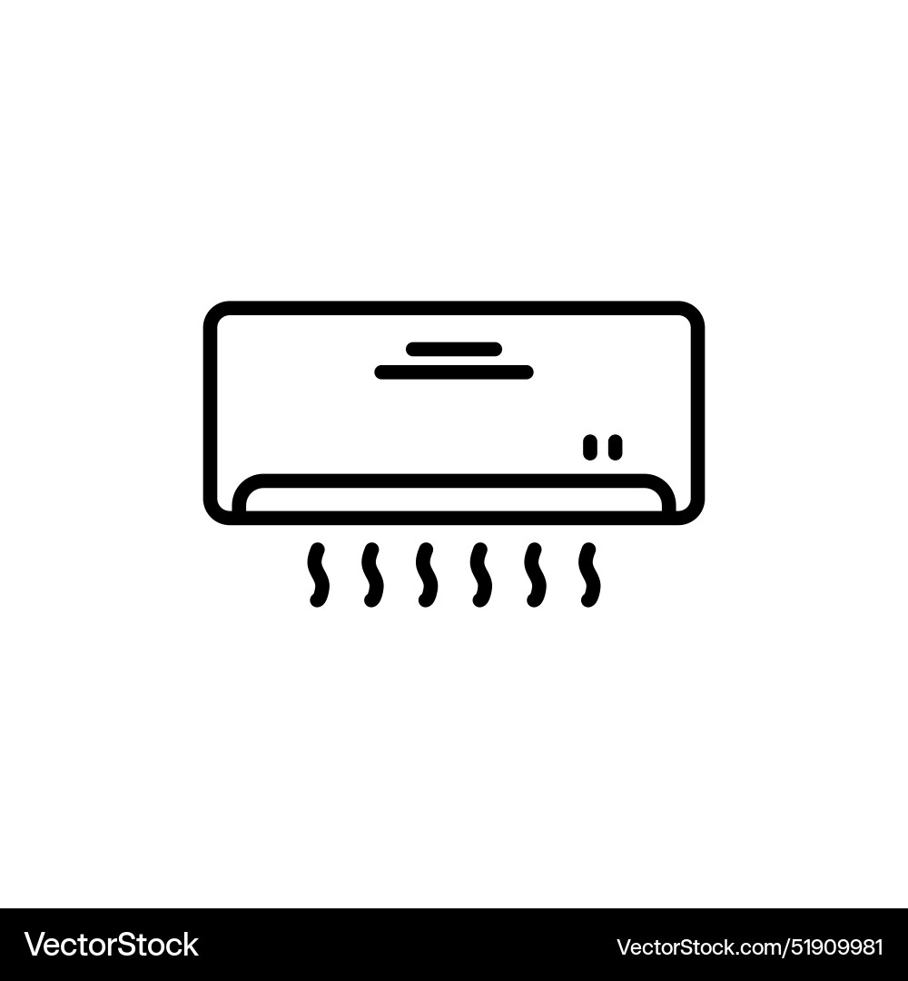 Cooling air conditioner icon for climate control Vector Image