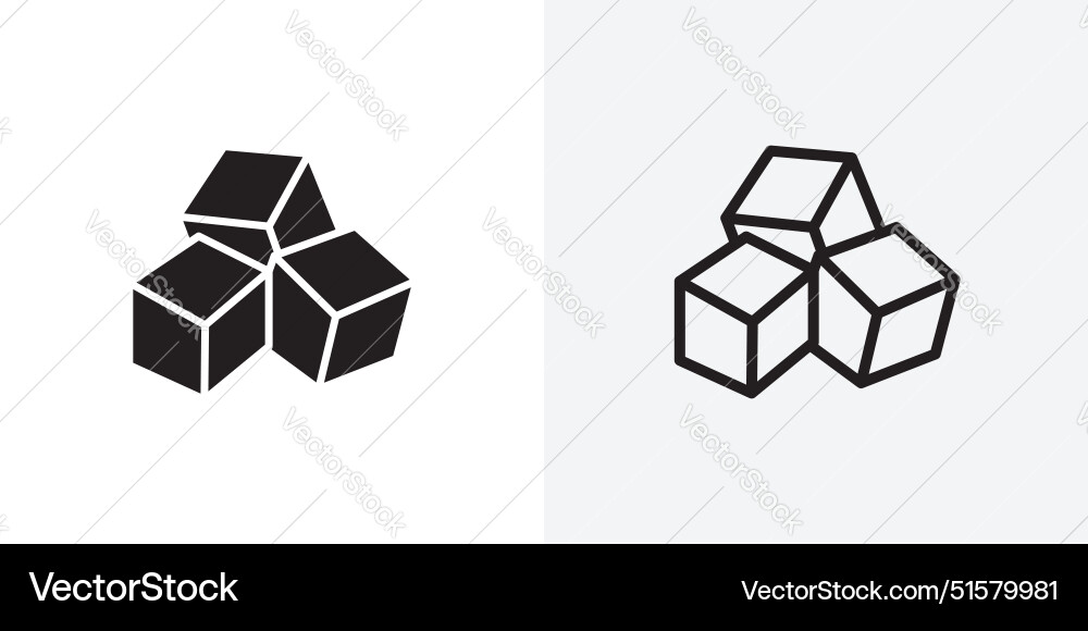 Cube icon set Royalty Free Vector Image - VectorStock