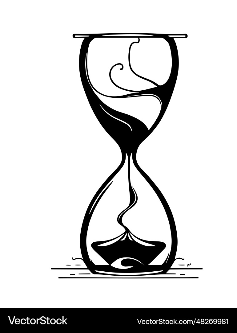 Hourglass tattoo pattern Royalty Free Vector Image