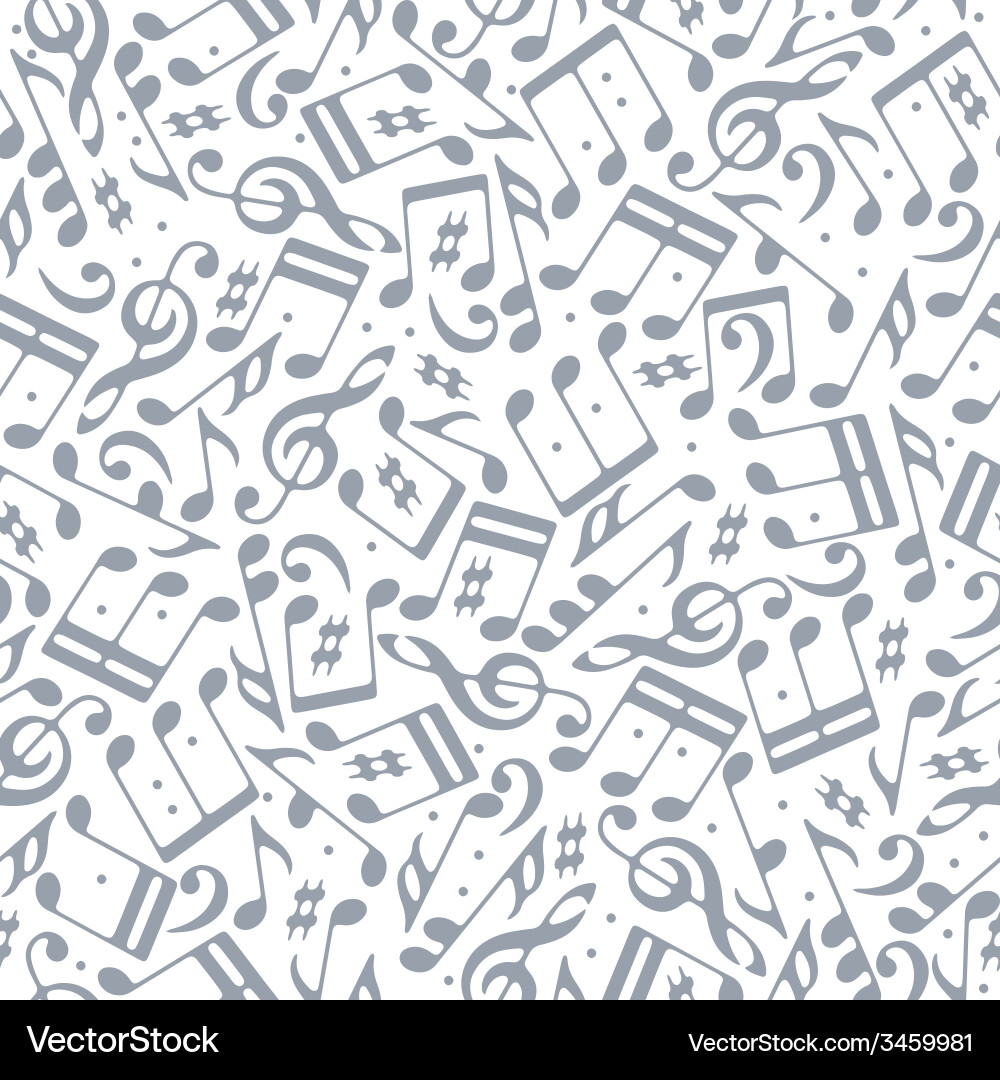 Musikalische Noten Nahtlose Muster Lizenzfreies Vektorbild