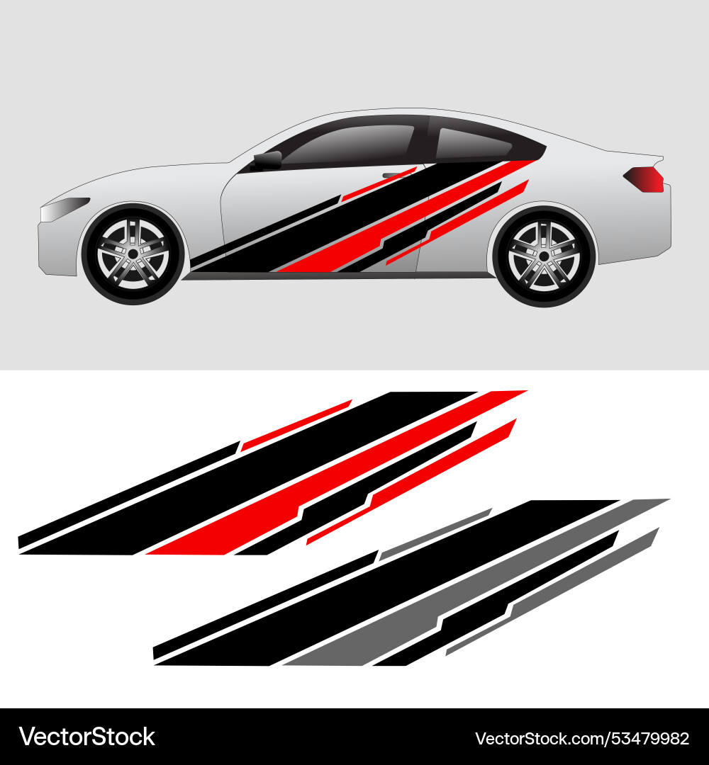 Car wrapping decal Royalty Free Vector Image - VectorStock