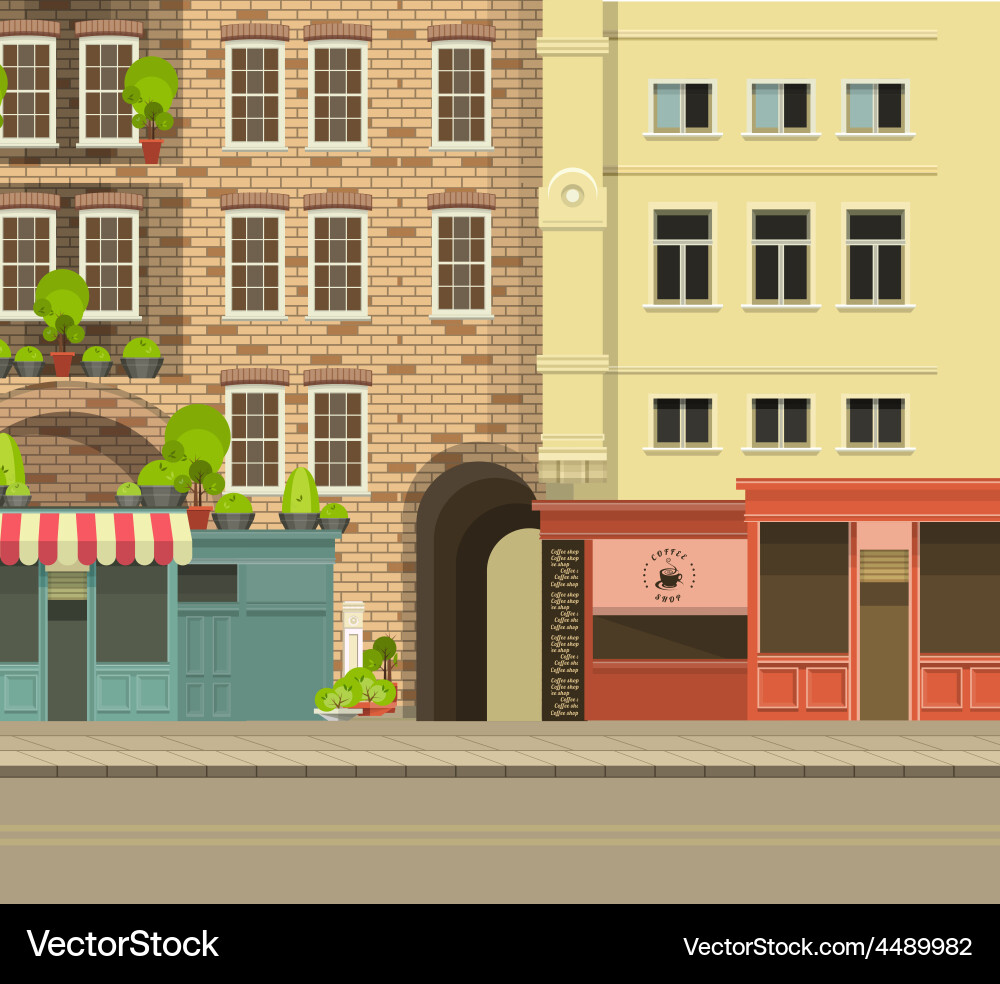 City street Royalty Free Vector Image - VectorStock