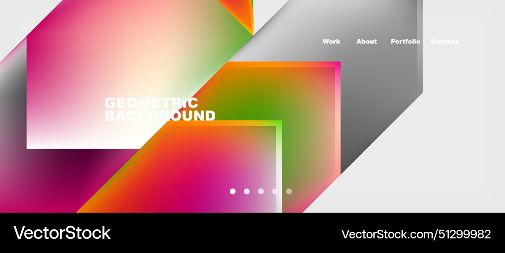 Colorful gradients with abstract geometric shapes Vector Image