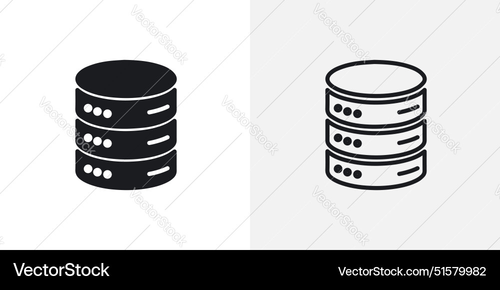 Database Icon Set Royalty Free Vector Image Vectorstock