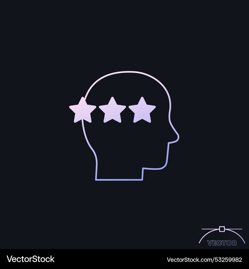 Experience and skills icon with outline Royalty Free Vector