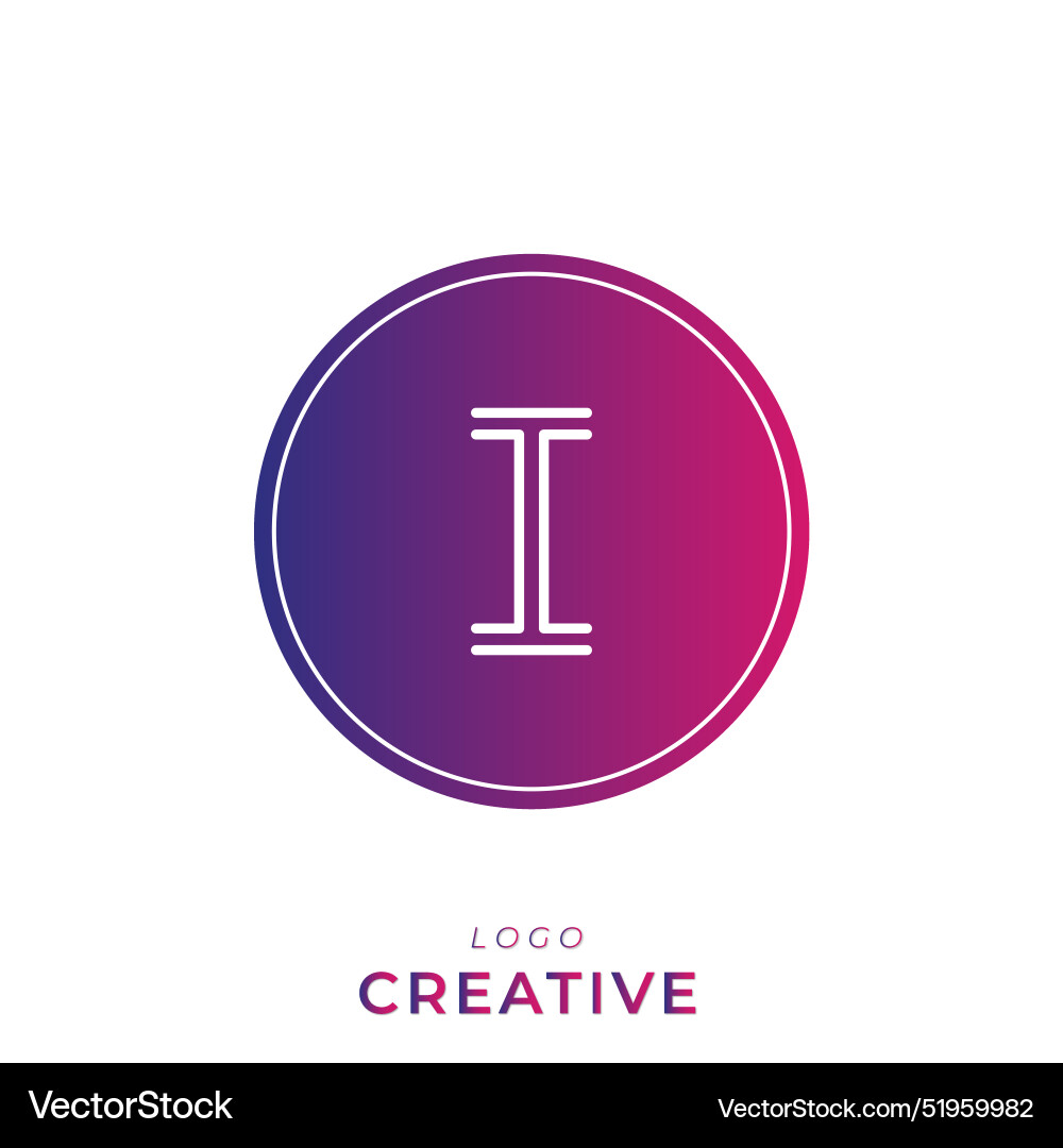 I creative latter logo design branding logo desig Vector Image