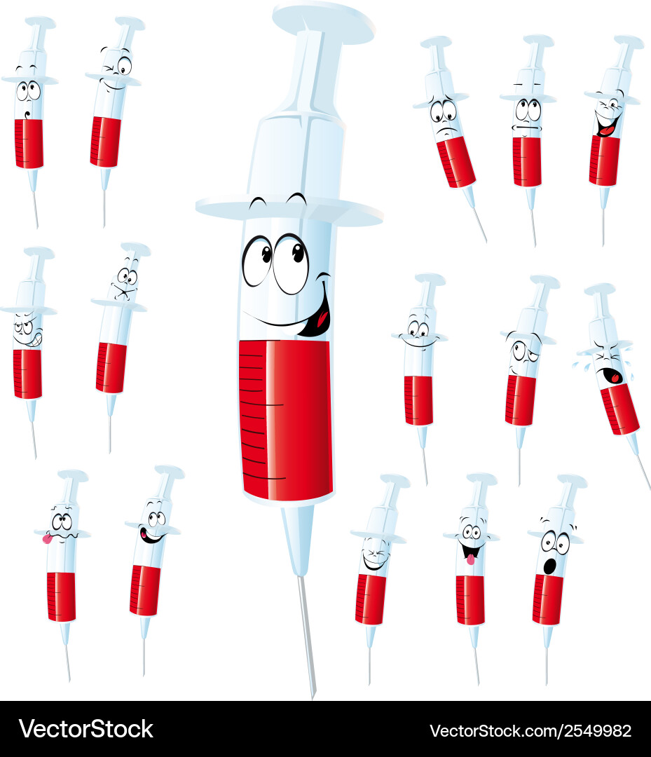Injection cartoon Royalty Free Vector Image - VectorStock