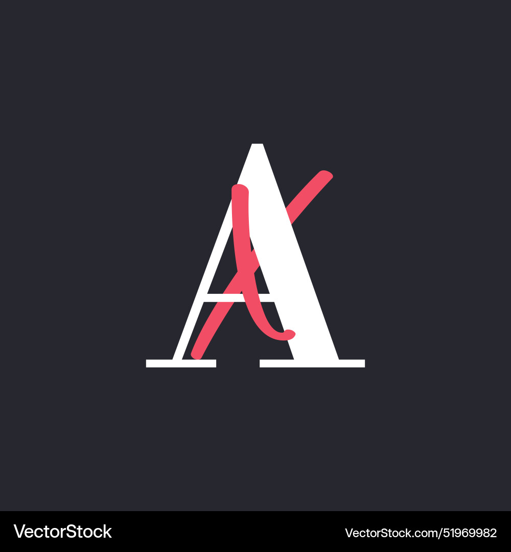 Letter ax logo perfectly blended initials Vector Image