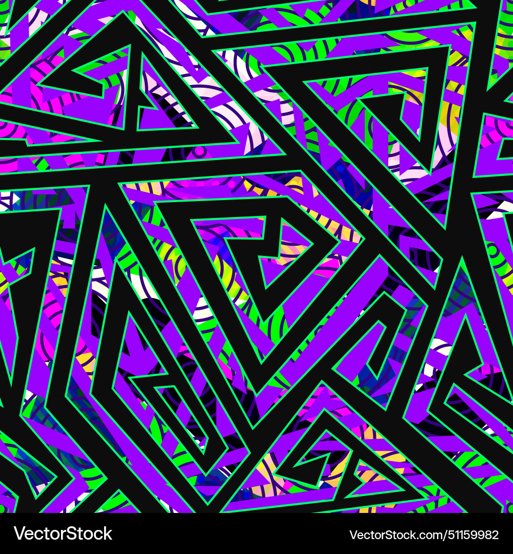 Neon geometric seamless pattern Royalty Free Vector Image Neon geometric seamless pattern Royalty Free Vector Image