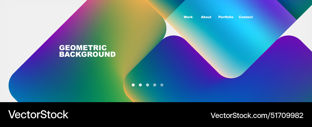 Square internet web page design template Vector Image