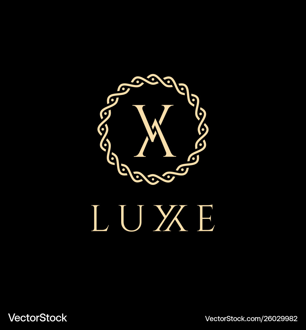 V letter luxury logo Royalty Free Vector Image