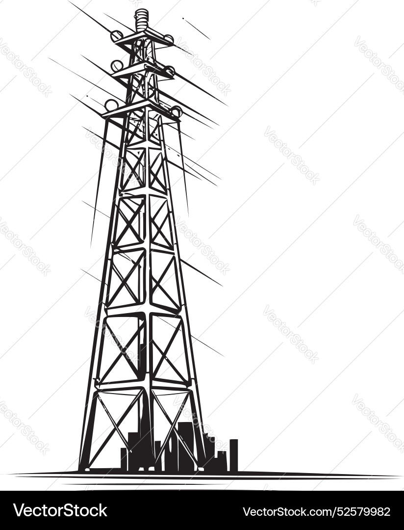 Voltvision black logo design for high voltage Vector Image