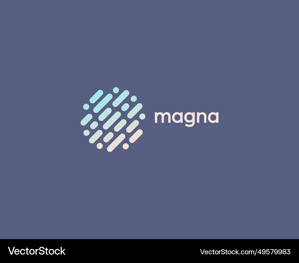 Abstract logo from colorful dots and lines Vector Image