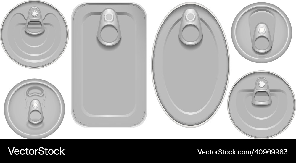 Cans packaging lids Royalty Free Vector Image - VectorStock