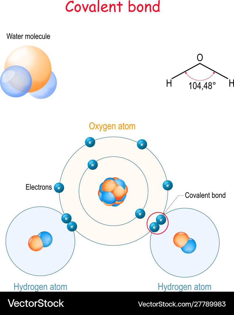 Water Molecule Bond Diagram