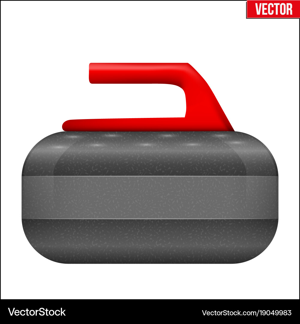 Curling stone equipment Royalty Free Vector Image