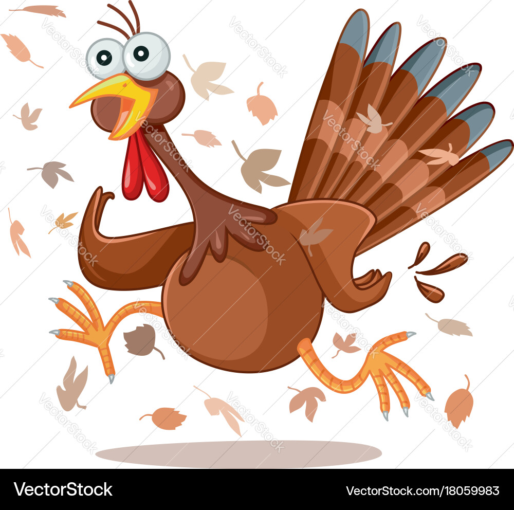 Scared Turkey Funny Vector Images (51)
