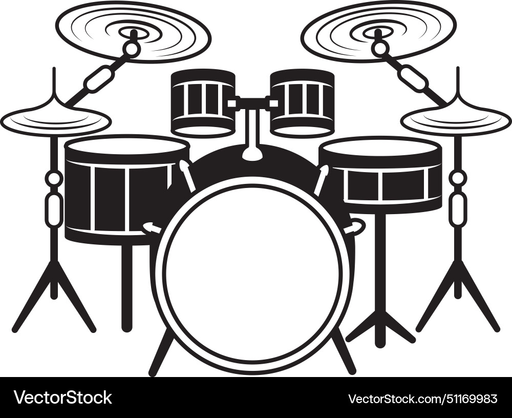 Heavy metal drums Royalty Free Vector Image - VectorStock