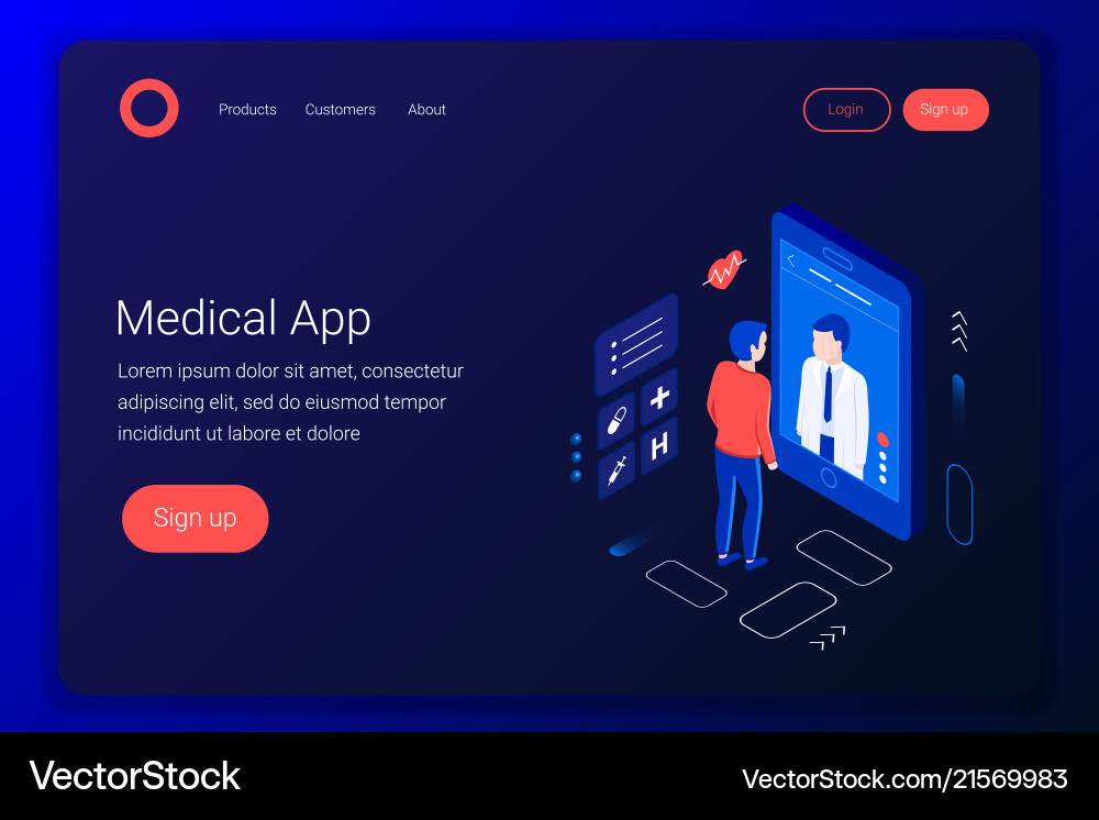 Medical consultation Royalty Free Vector Image