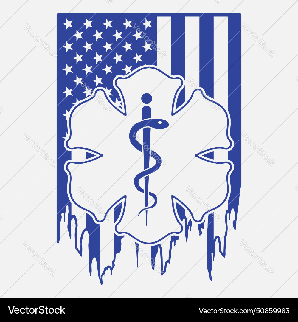 Paramedic Ambulance Star Emblem Royalty Free Vector Image