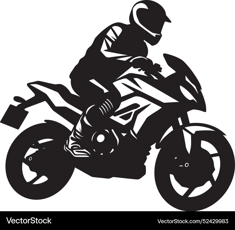 Shadowy harley sketch urban rider Royalty Free Vector Image