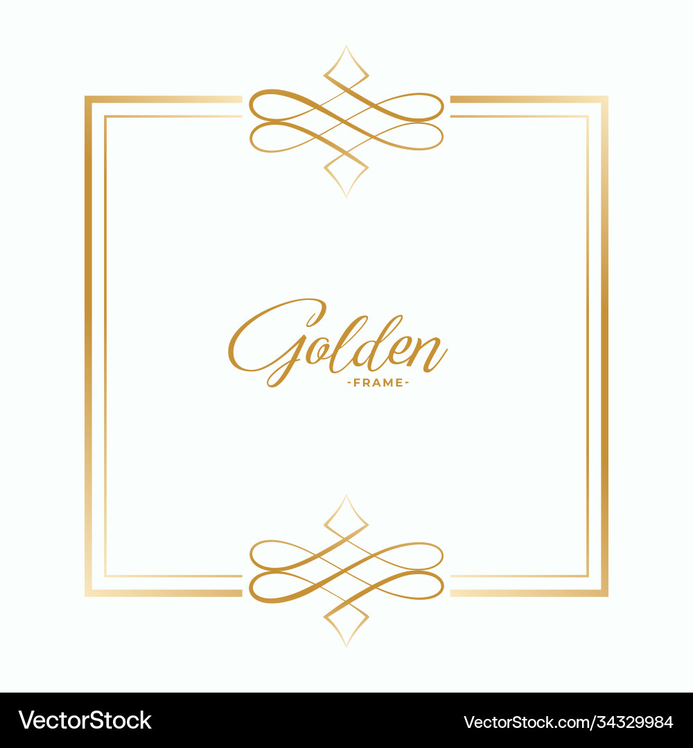 Classic vintage frame border with text space Vector Image