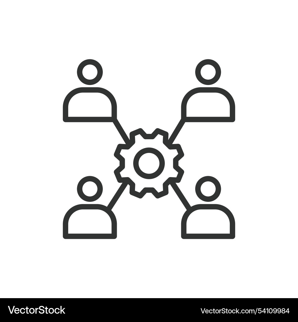 Interactions icon in line design Royalty Free Vector Image