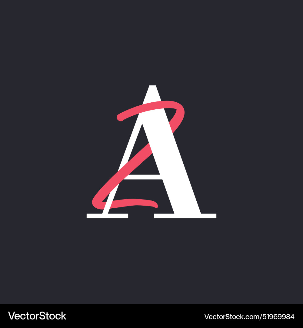 Letter az logo perfectly blended initials Vector Image