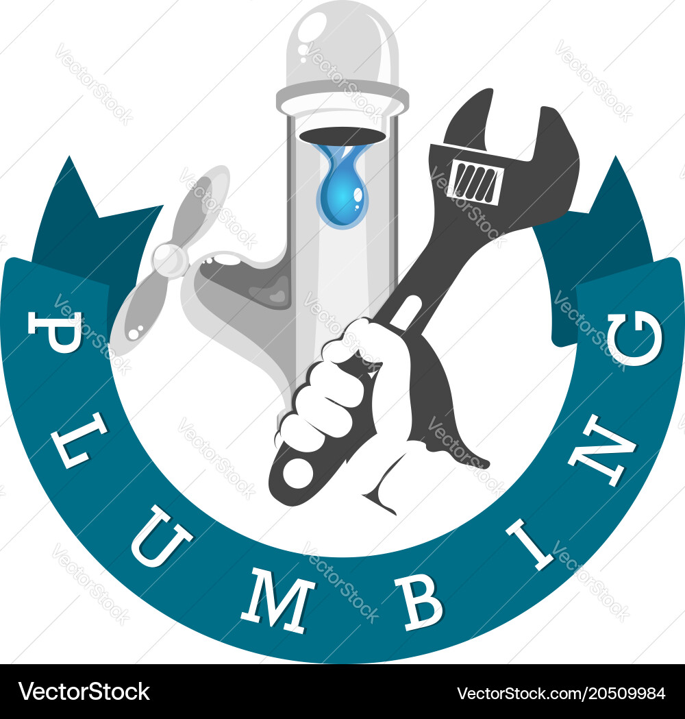 Plumbing symbol design Royalty Free Vector Image