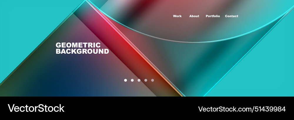 Round triangles and squares web site page template