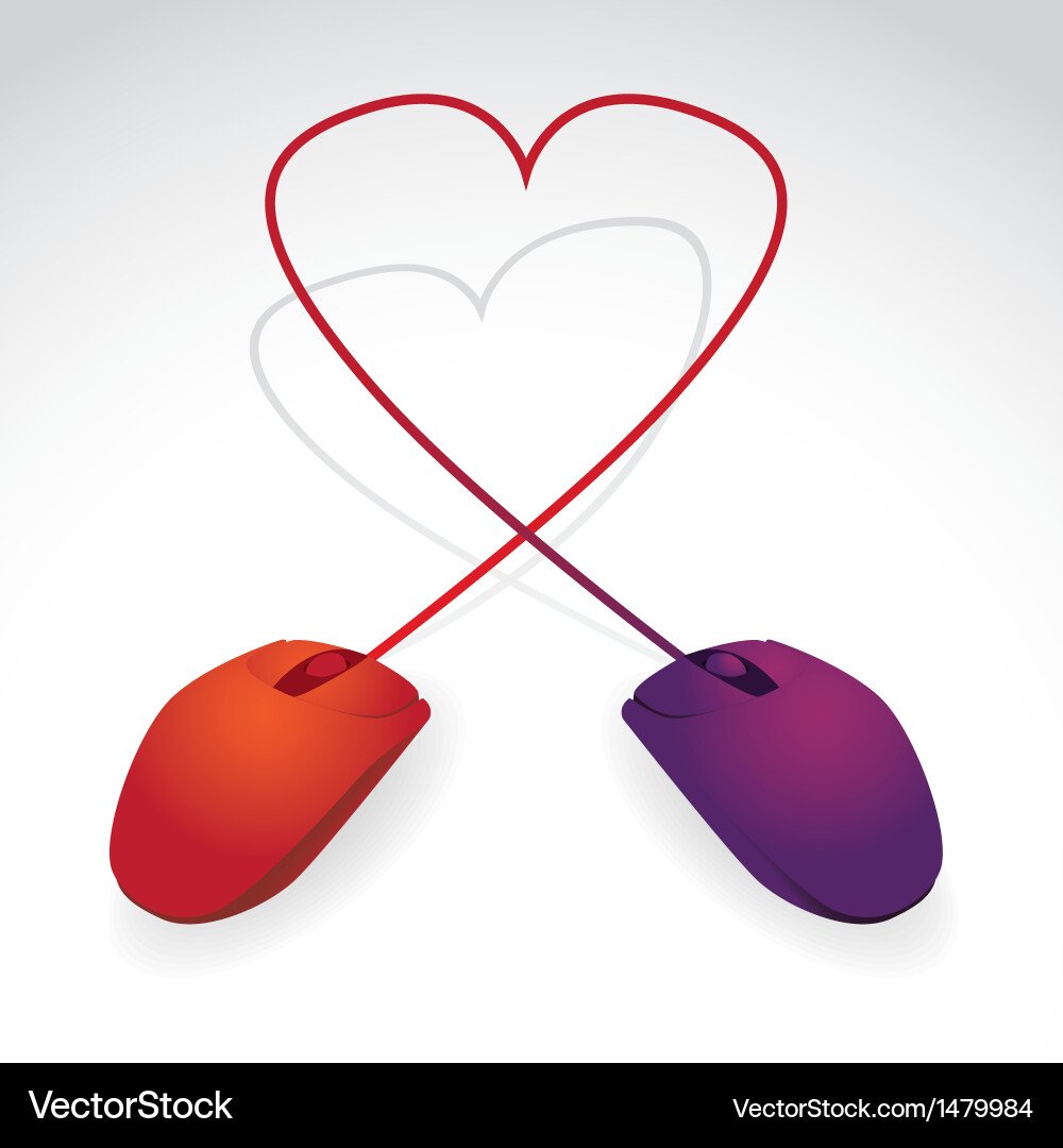 Two mice Royalty Free Vector Image - VectorStock